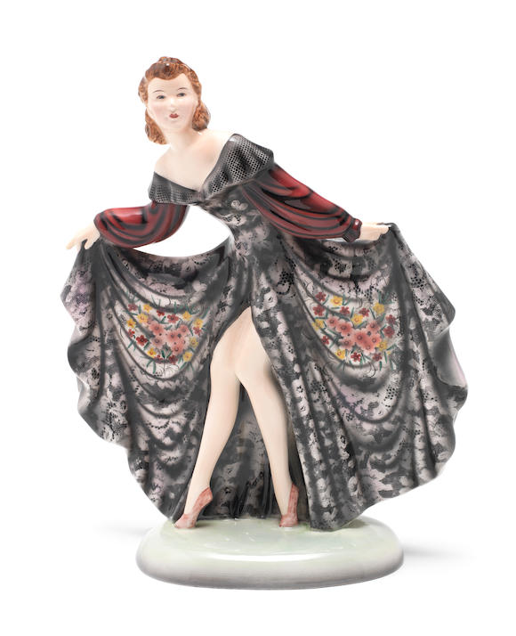 Bonhams Dakon For Goldscheider A Pottery Figure Of A Lady Circa 1941