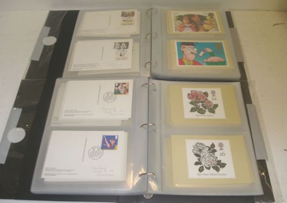 Bonhams : Royal Mint stamp card series - a large collection of stamped ...