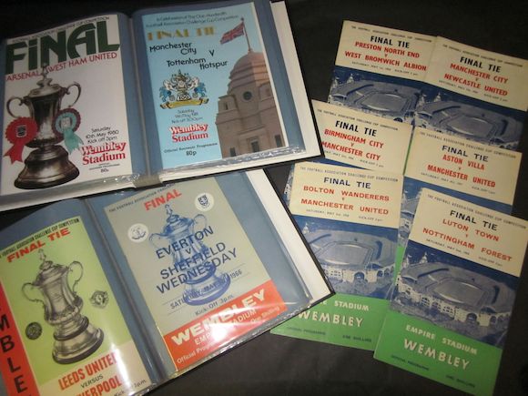 Bonhams : A collection of 1954 onwards F.A. Cup final football programmes