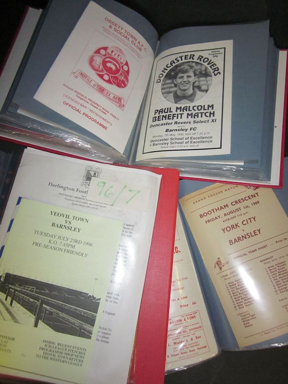 Bonhams : A collection of 1966 to 1990's Barnsley friendly match ...