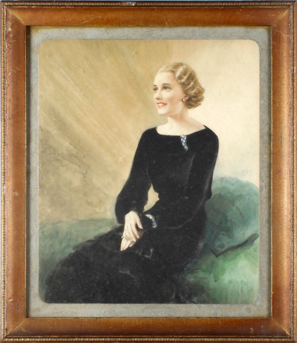 Bonhams : Norman Keene (British, 20th Century) Portrait of a glamorous ...