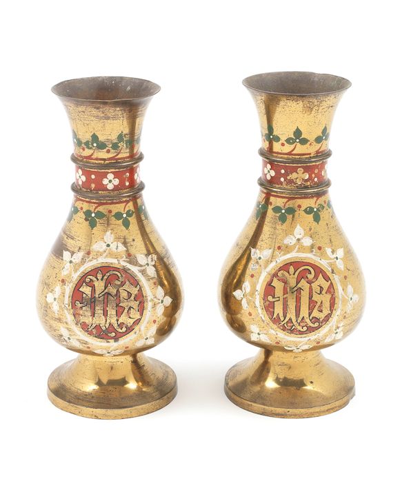 Bonhams : A. W. N. Pugin for John Hardman & Co. A Pair of Altar Vases ...