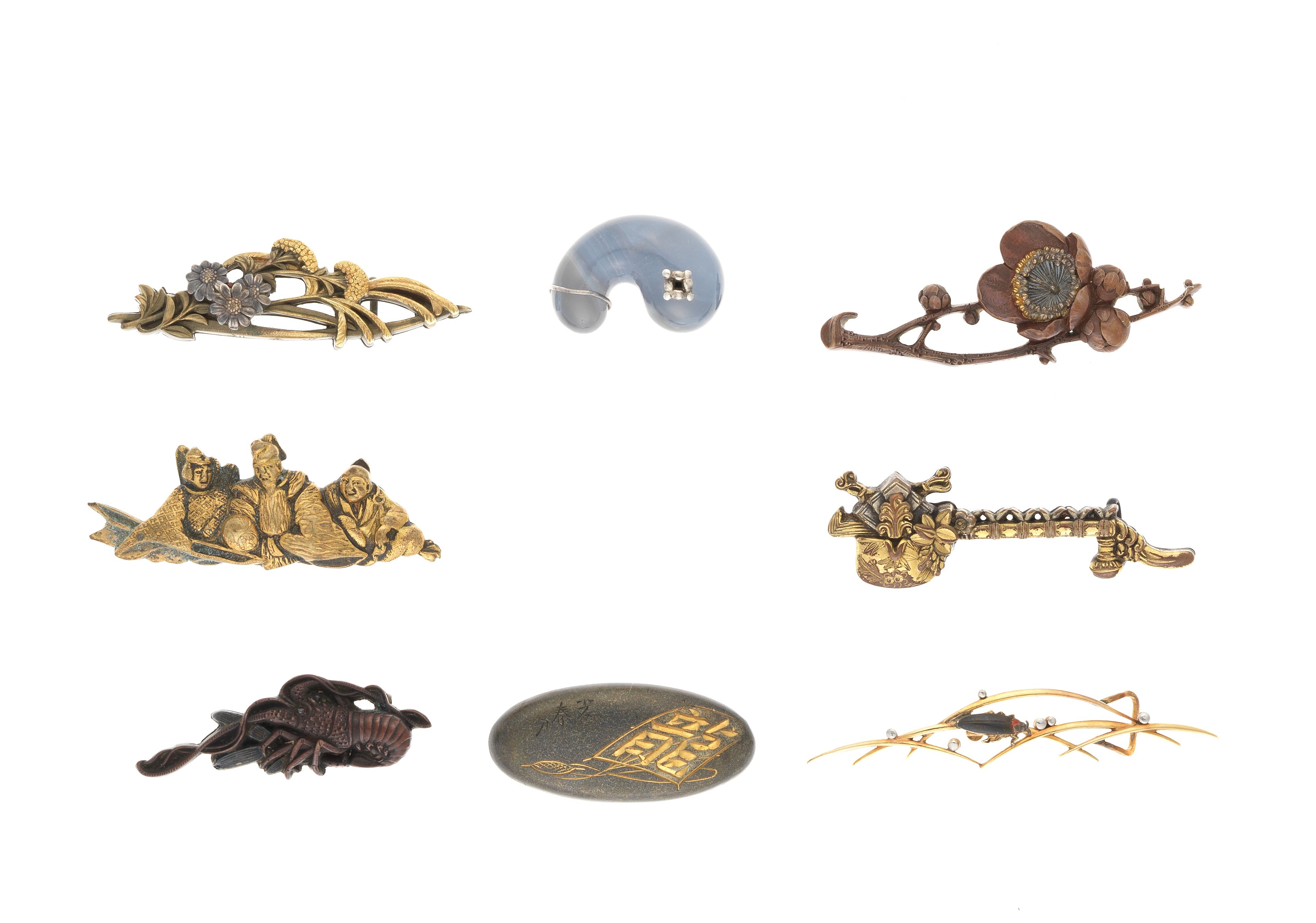 Bonhams : Eight various kanagu Late 19th/early 20th century