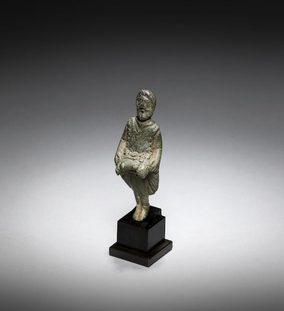 Bonhams : A Roman bronze figure of Priapus