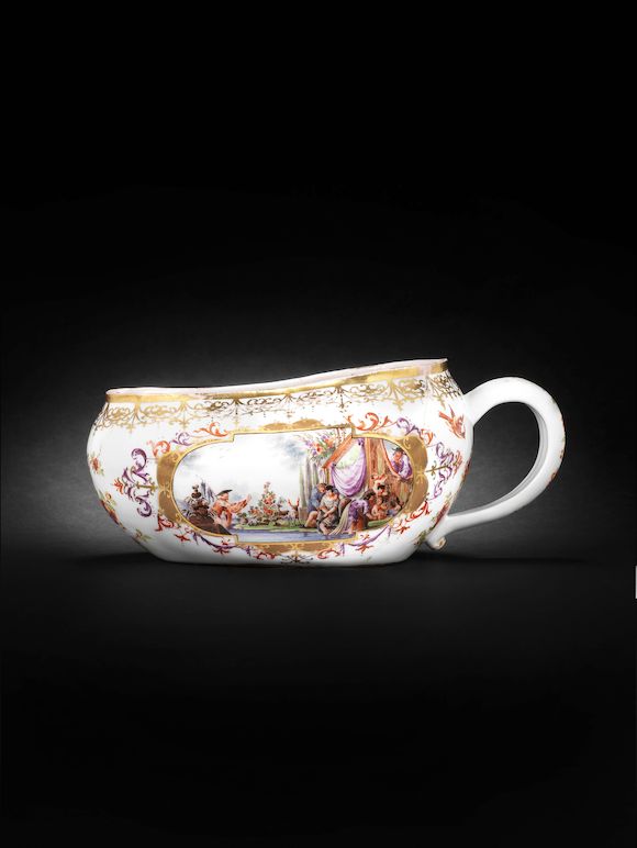 Bonhams : A rare Meissen bourdalou, circa 1724