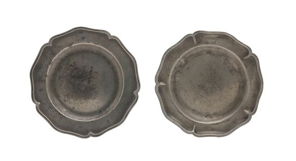 Bonhams : An 18th century wavy-edge pewter plate