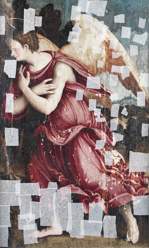 Bonhams : Circle of Vincent Sellaer (Malines circa 1539-1589) The Archangel Gabriel