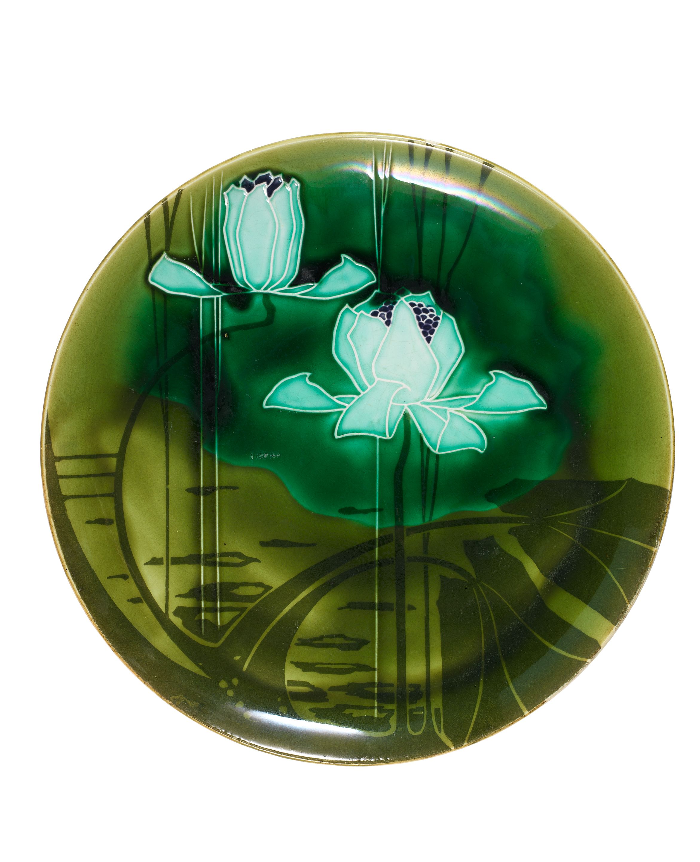 Bonhams : John Wadsworth for Minton a 'Secessionist' Charger, circa 1900