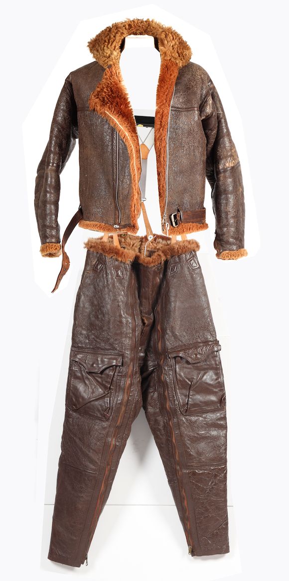 Bonhams : Leather Flying Suit WW2 Period.