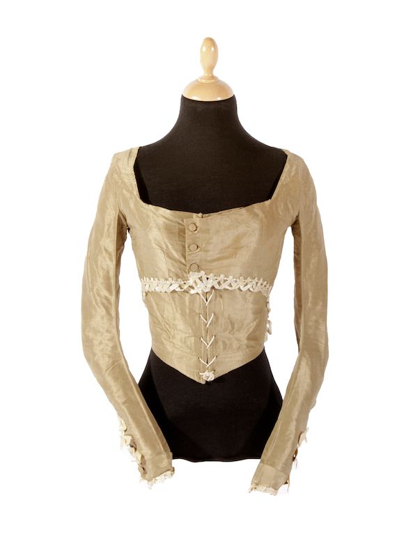 Bonhams : A circa 1790 pierrot-style silk bodice