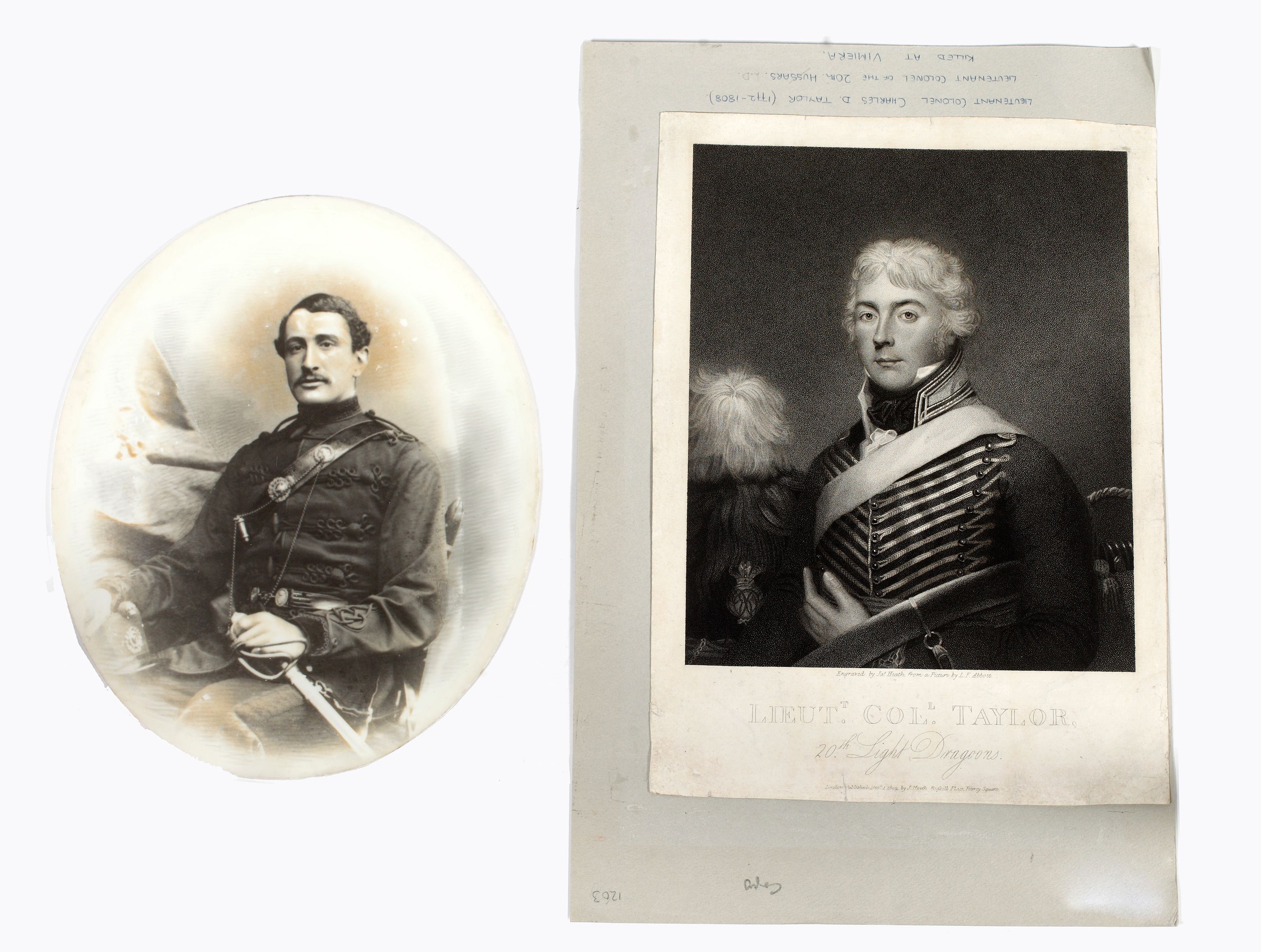 Bonhams : Steel engraving of Lieutenant Colonel C.D. Taylor 20th Light ...