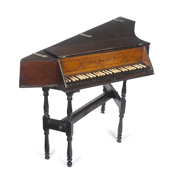 Bonhams : An English Bentside Spinet by John Harris, London circa 1740