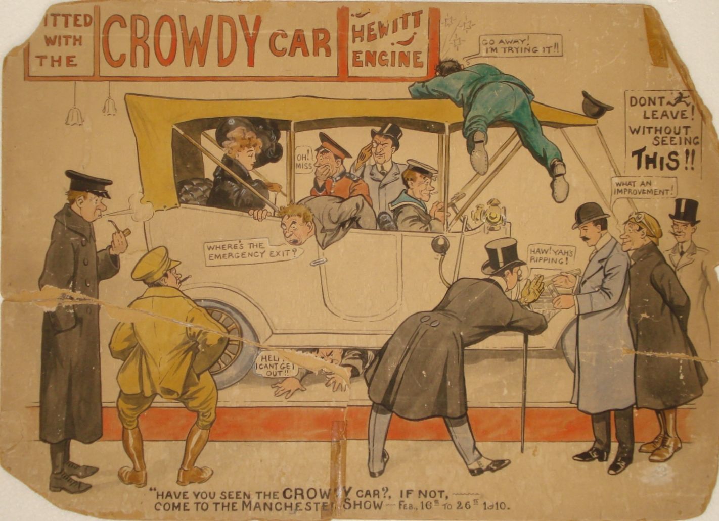 Bonhams Cars : 'Crowdy Car Show', an original cartoon illustration for ...