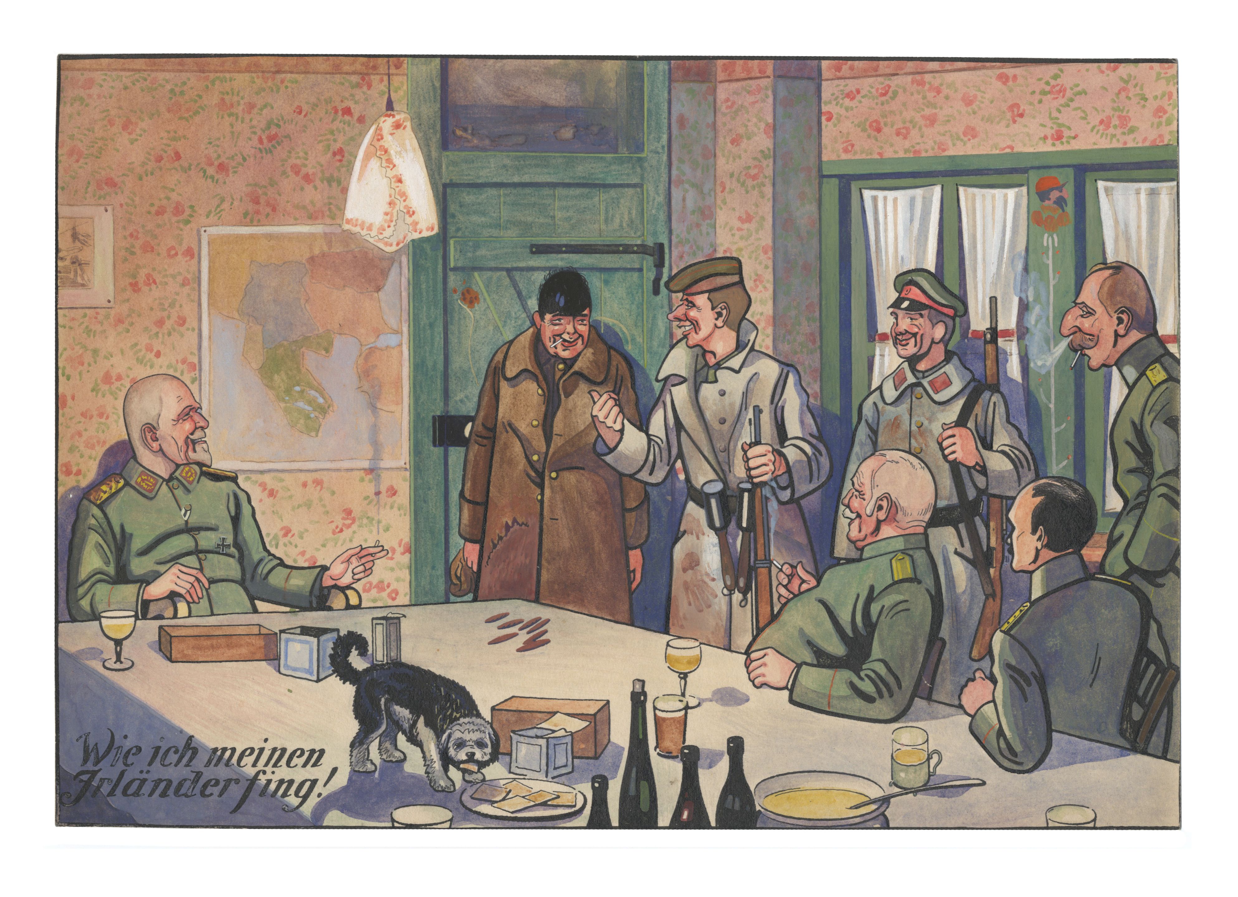Bonhams : WORLD WAR I. Two cartoons by Albert Heim, commissioned by ...