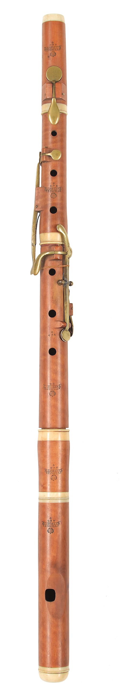 Bonhams : A boxwood and ivory Flute by Stengel, Bayreuth, circa 1900 (2)