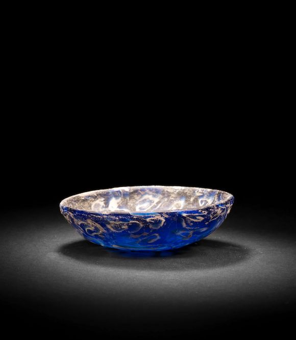 Bonhams : A Roman shallow cast mosaic glass bowl