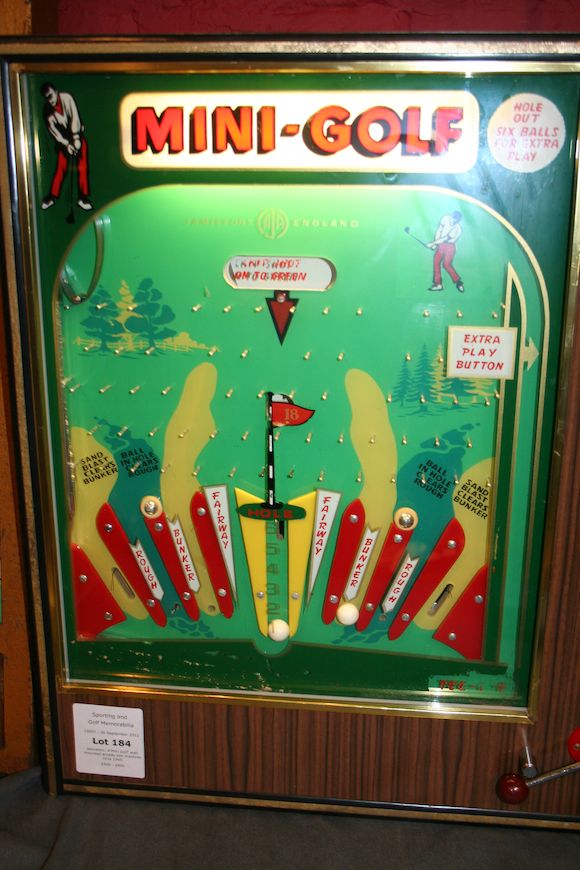 Bonhams : Jamieson: A'Mini Golf' wall mounted arcade slot machine circa ...