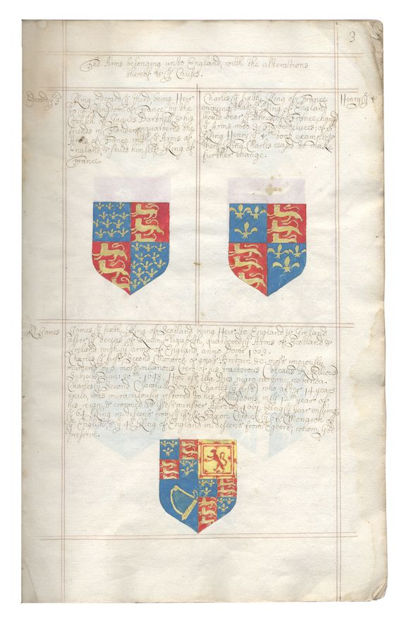Bonhams : HERALDRY. Armorial containing emblazoned coats of arms ...