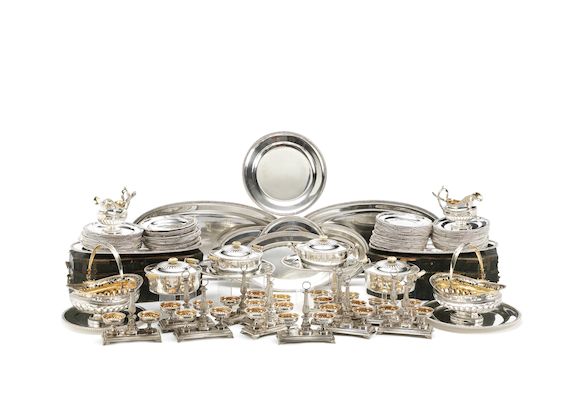 Bonhams : A large silver dinner-service Andreas Gottfried Ring, St ...