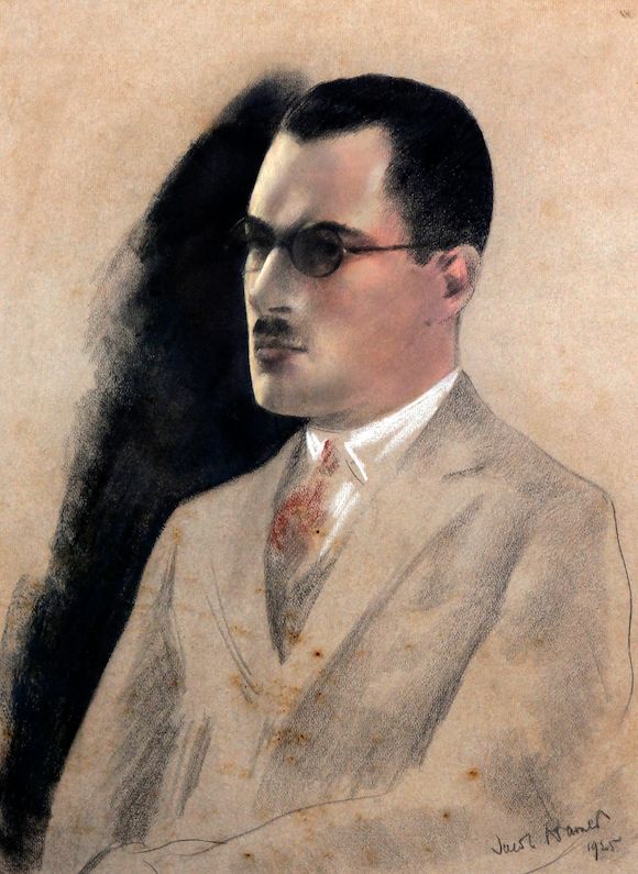 Bonhams : Jacob Kramer (British, 1892-1962) Portrait of a young man ...