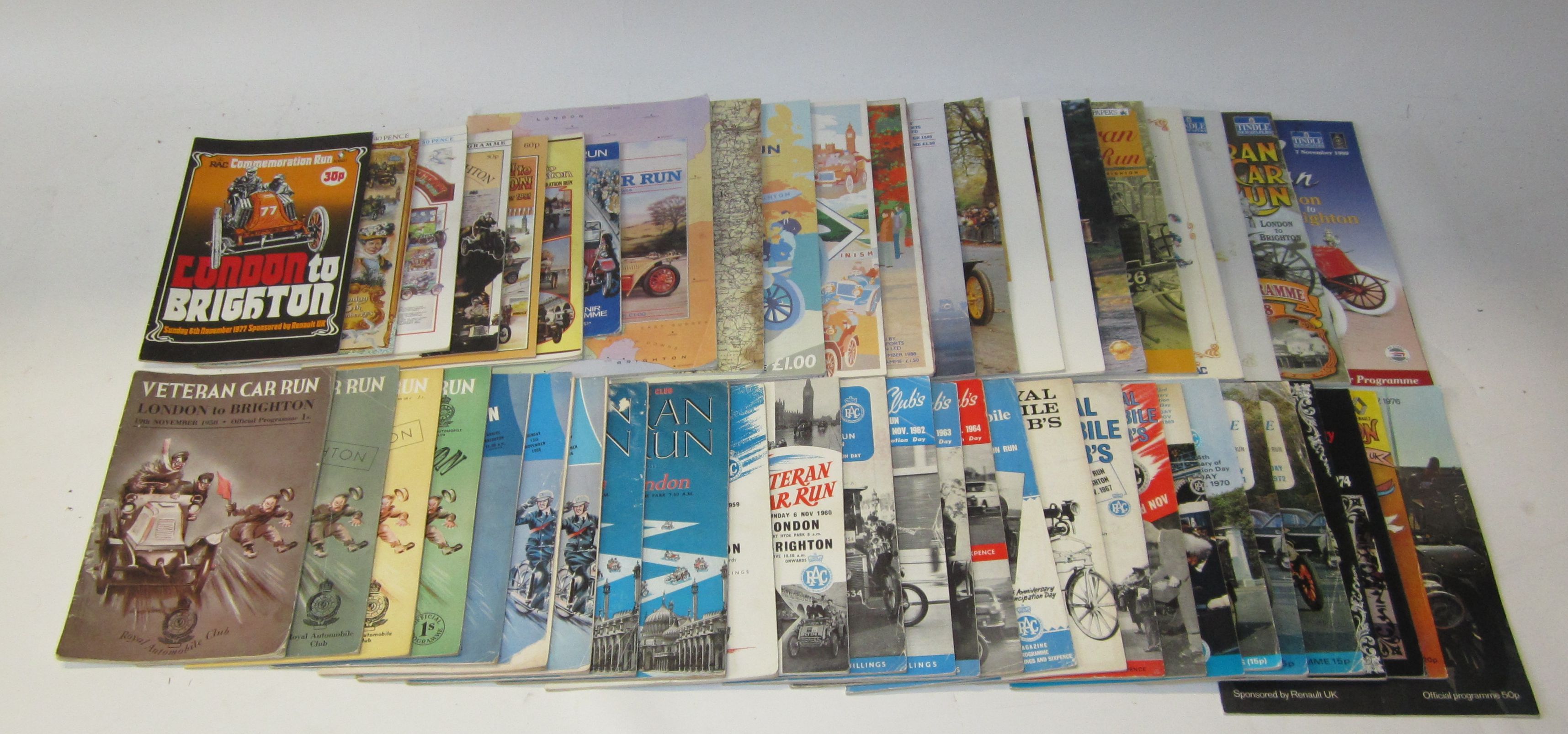 Bonhams Cars : A good collection of London to Brighton Run programmes ...