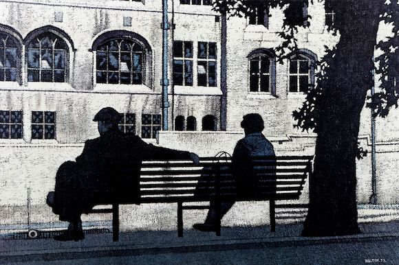 Bonhams : Stuart Walton (British, born Leeds 1934) Sitting by the River ...