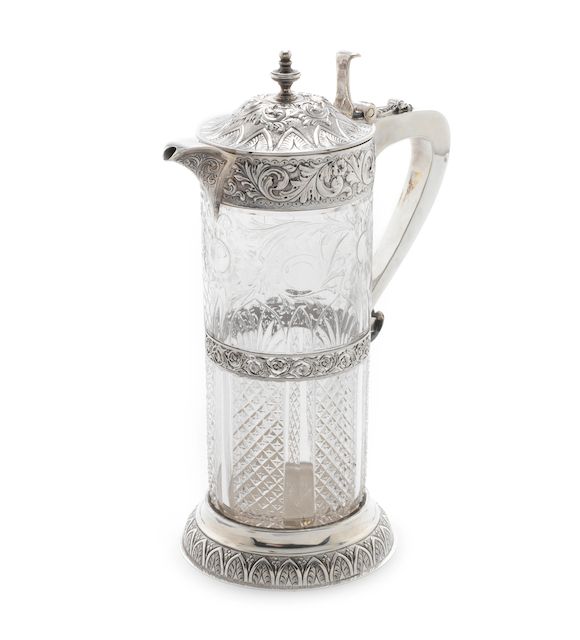 Bonhams : A Victorian silver mounted Stourbridge "rock crystal" glass ...