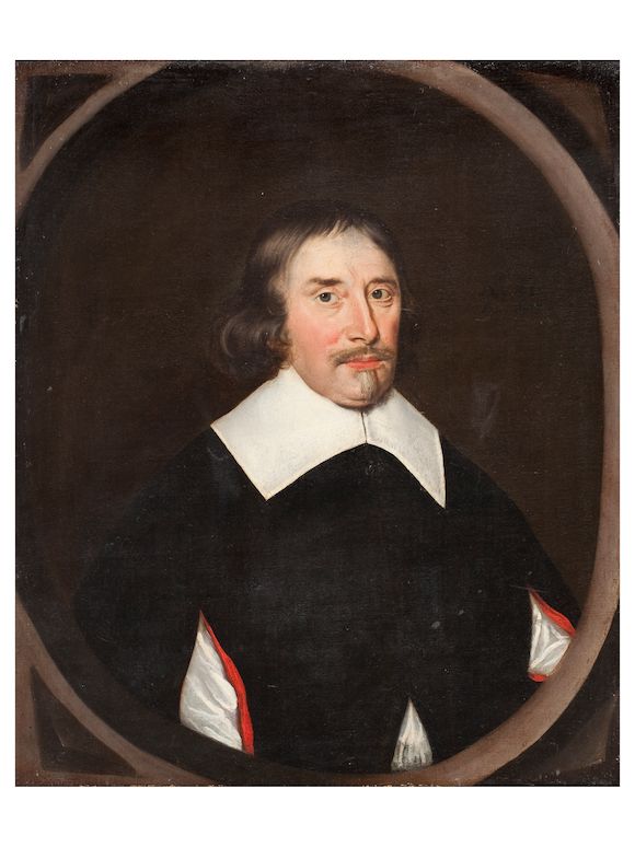 Bonhams : Circle of David Scougall (Scottish) Half length portrait of ...