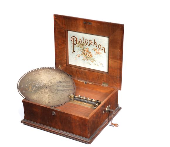 Bonhams : A 15.5/8-inch Polyphon disc musical box,