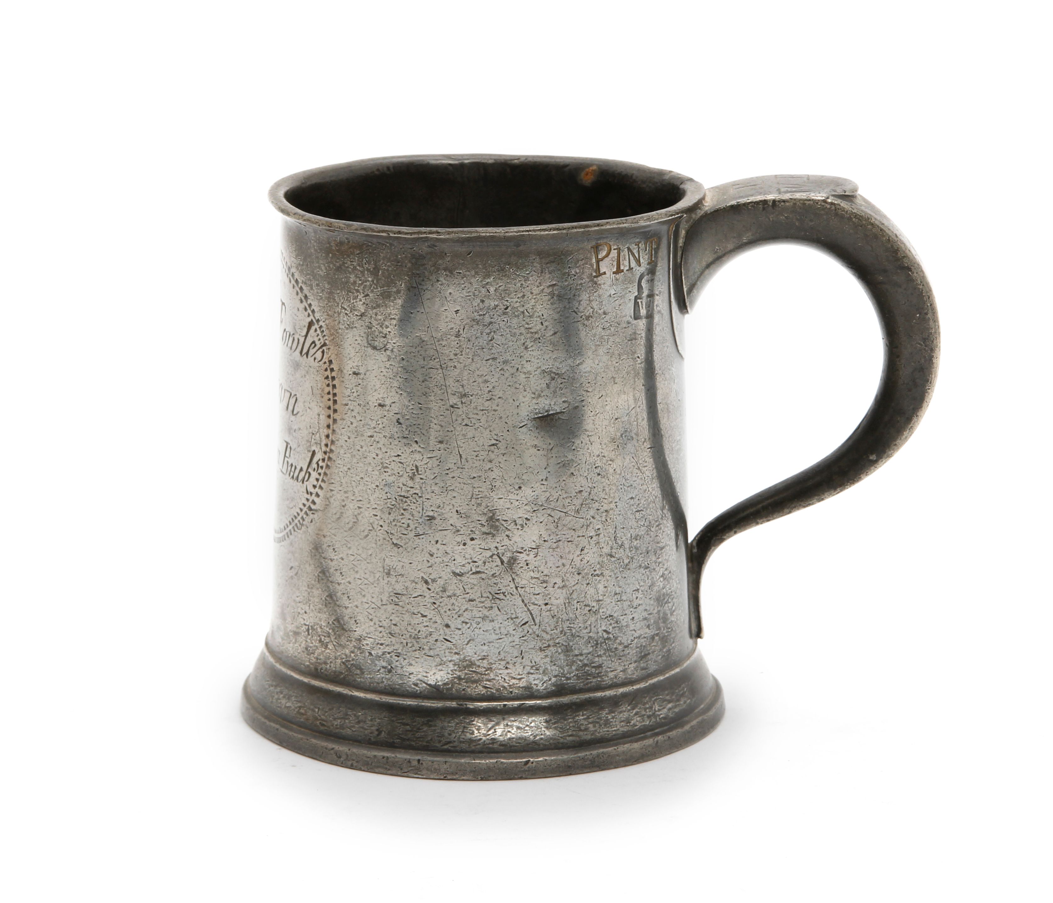 Bonhams : A pint straight-sided mug, circa 1780