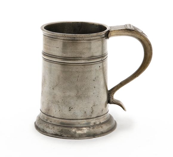 Bonhams : A rare Penrith pint high single-fillet tavern pot, circa 1710