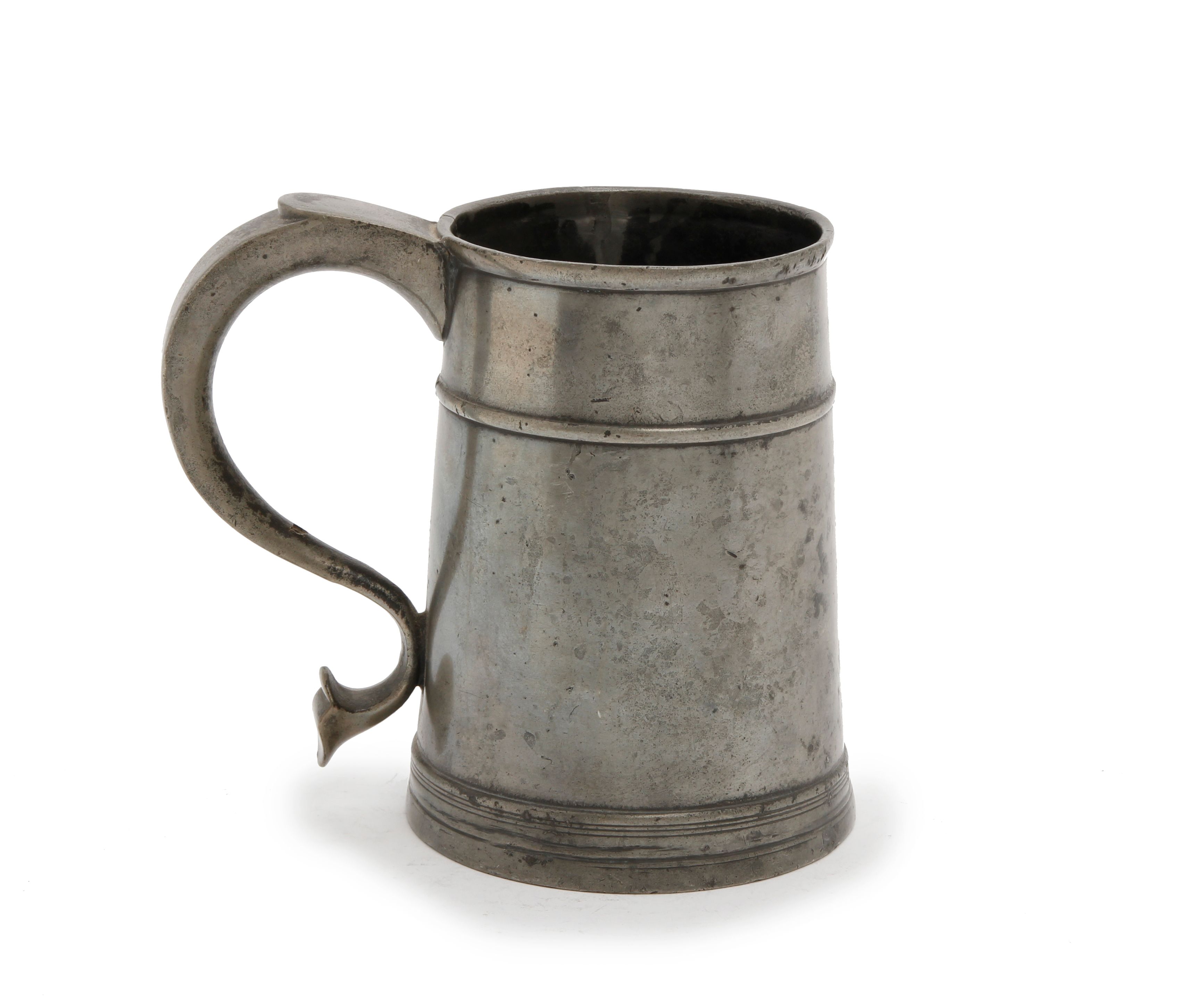 Bonhams : A rare quart high single-fillet tavern pot, circa 1720