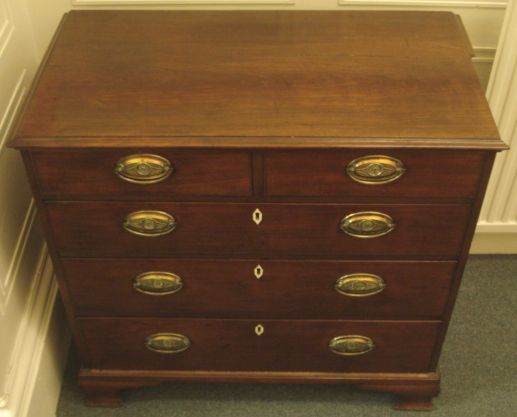 Bonhams : An 18th Century mahogany chest, of small size, the moulded ...