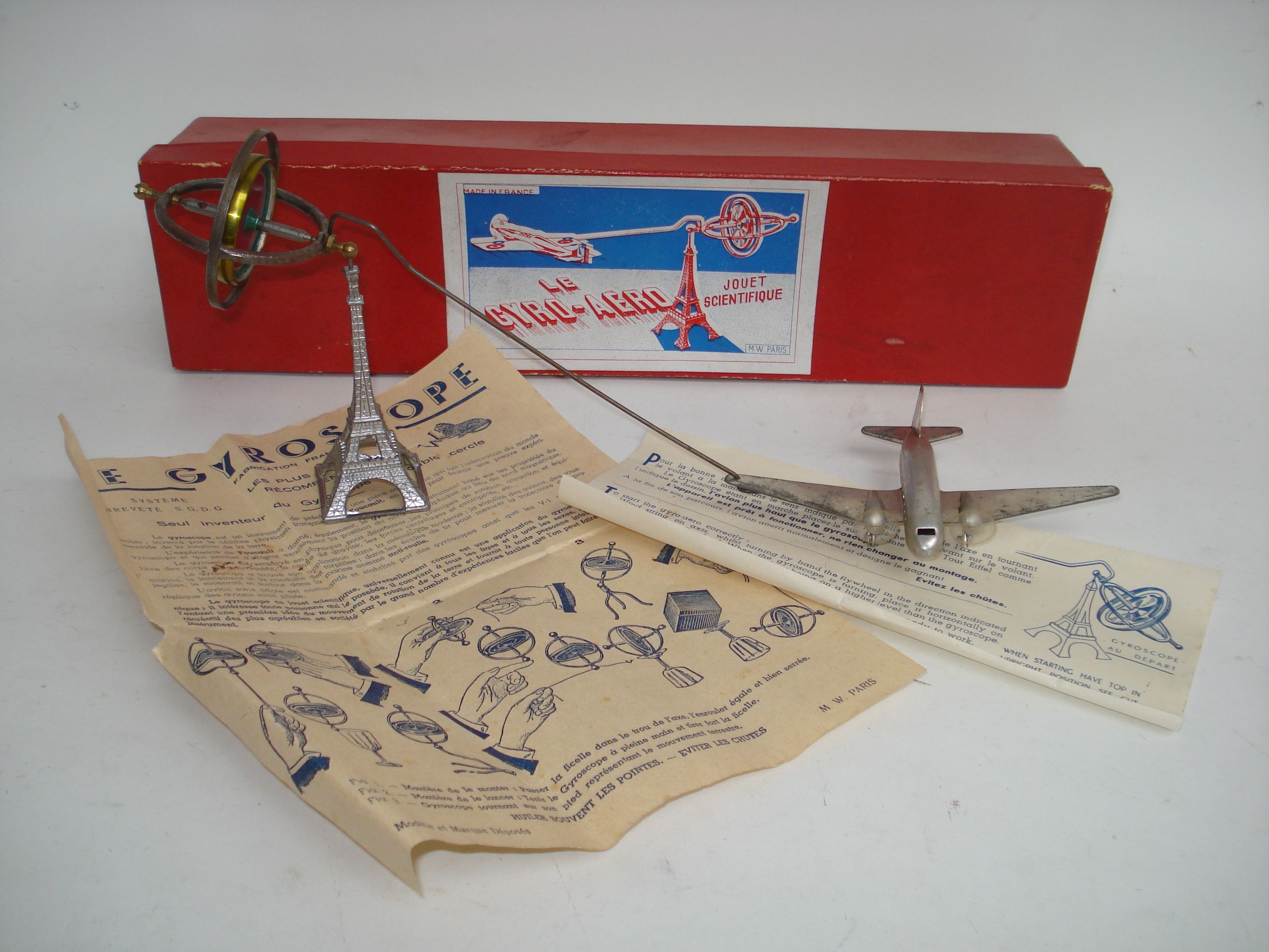Bonhams : Eiffel tower Airplane Gyro-aero toy