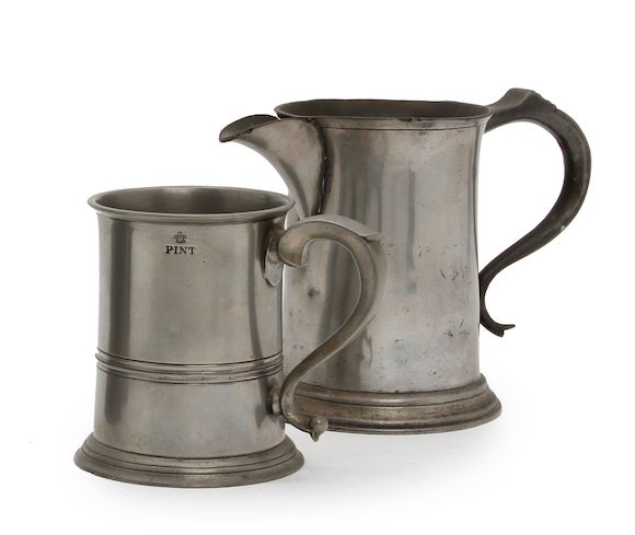 Bonhams : A Scottish pint straight-sided mug, circa 1860