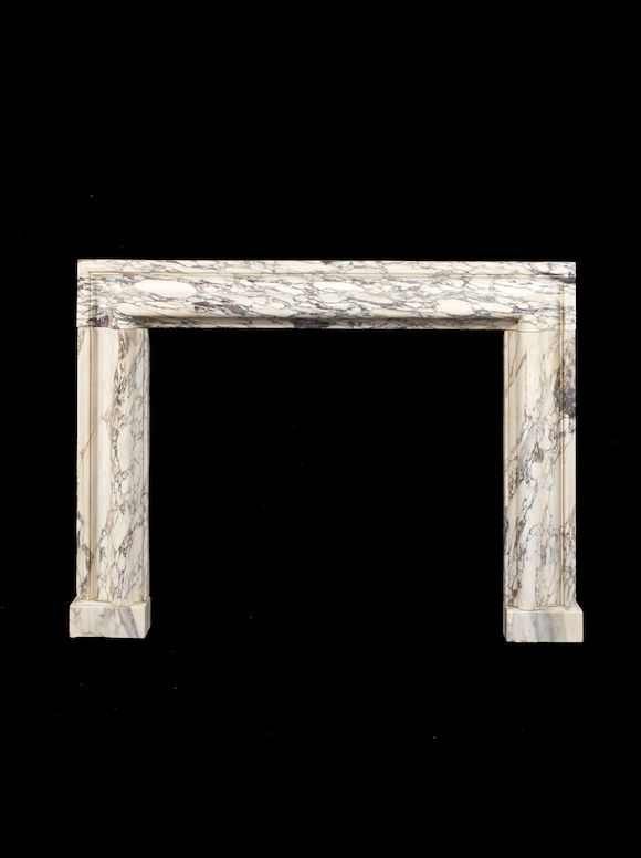 Bonhams : A pair of brèche verte de Serravezza marble chimney pieces ...