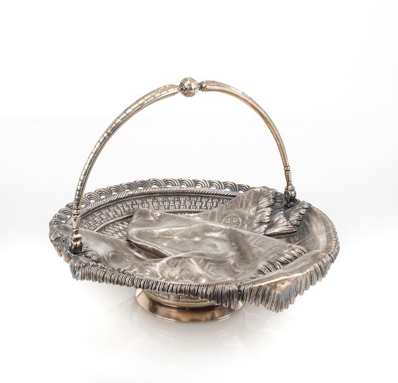 Bonhams : A silver trompe-l'œil basketworkmaster's mark in Cyrillic PL ...