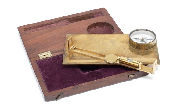 Bonhams : A John Dunn brass graphometer, Scottish, mid 19th century,
