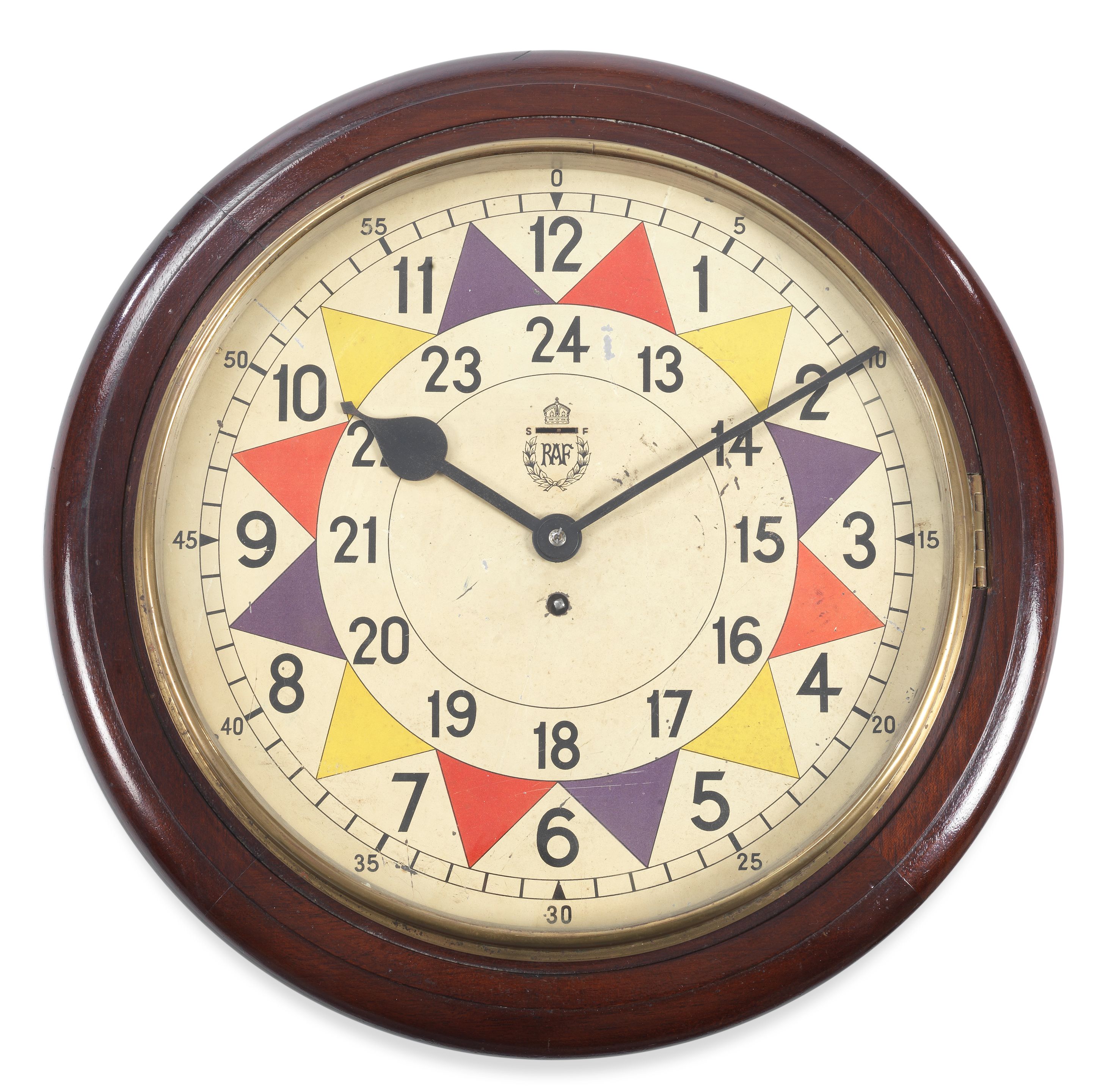 Bonhams Cars : A rare and original RAF operations room Sector clock,