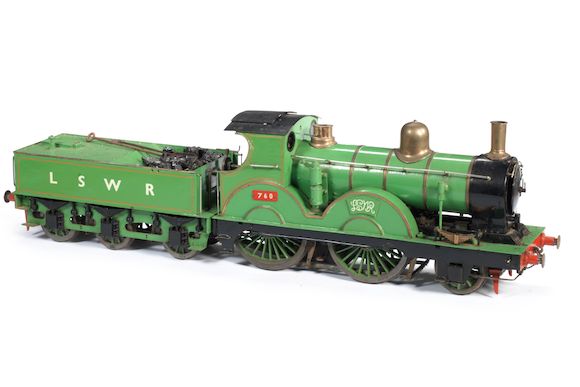 Bonhams : A 3 1/2in gauge live steam model of a LSWR 2-4-0 locomotive ...