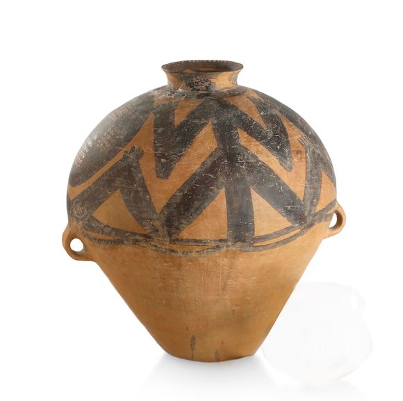 Bonhams : A Chinese Neolithic painted pottery jar Majiayao Culture ...