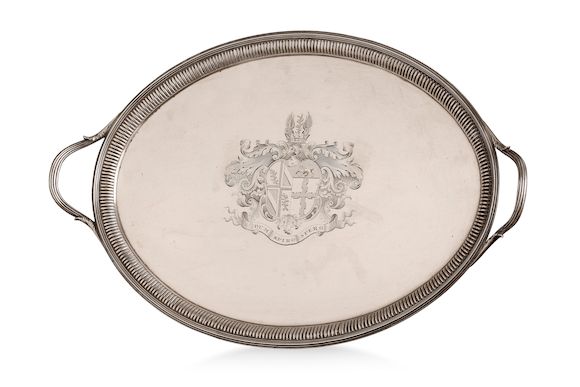 Bonhams : A Regency silver two-handled tray Thomas Hannam & John Crouch ...