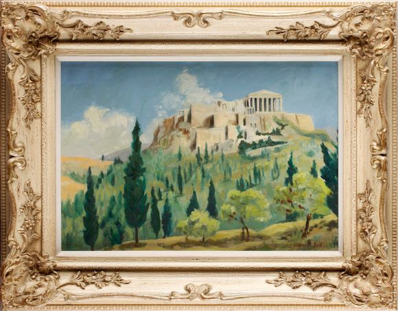 Bonhams : Reginald Brill (British, 1902-1974) A Mediterranean landscape