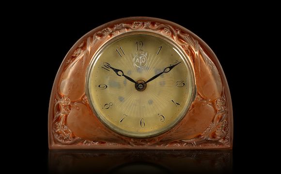 Bonhams : René Lalique 'Moineaux' a Clock, design 1924