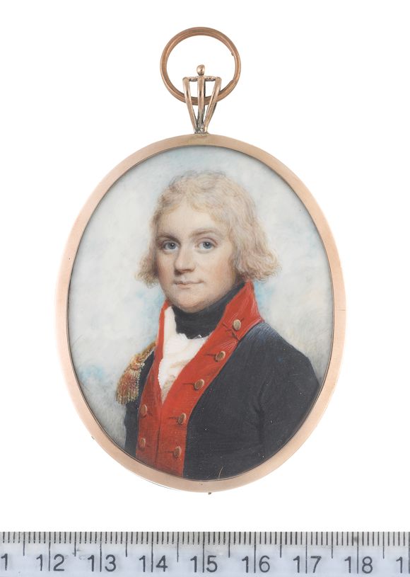 Bonhams : Henry Jacob Burch (British, born 1763) An Officer, wearing ...