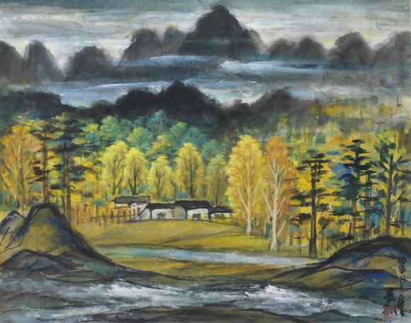 Bonhams : Lin Fengmian (1900-1991) Autumn Symphony