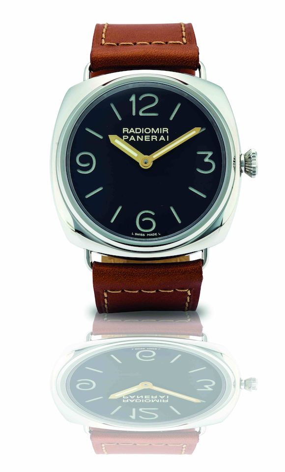 Bonhams : Officine Panerai. A fine and rare limited edition stainless ...