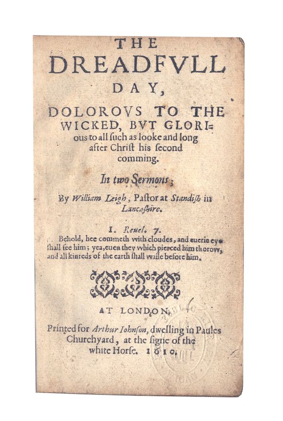 Bonhams : LEIGH (WILLIAM) The Dreadfull Day, Dolorous to the Wicked ...