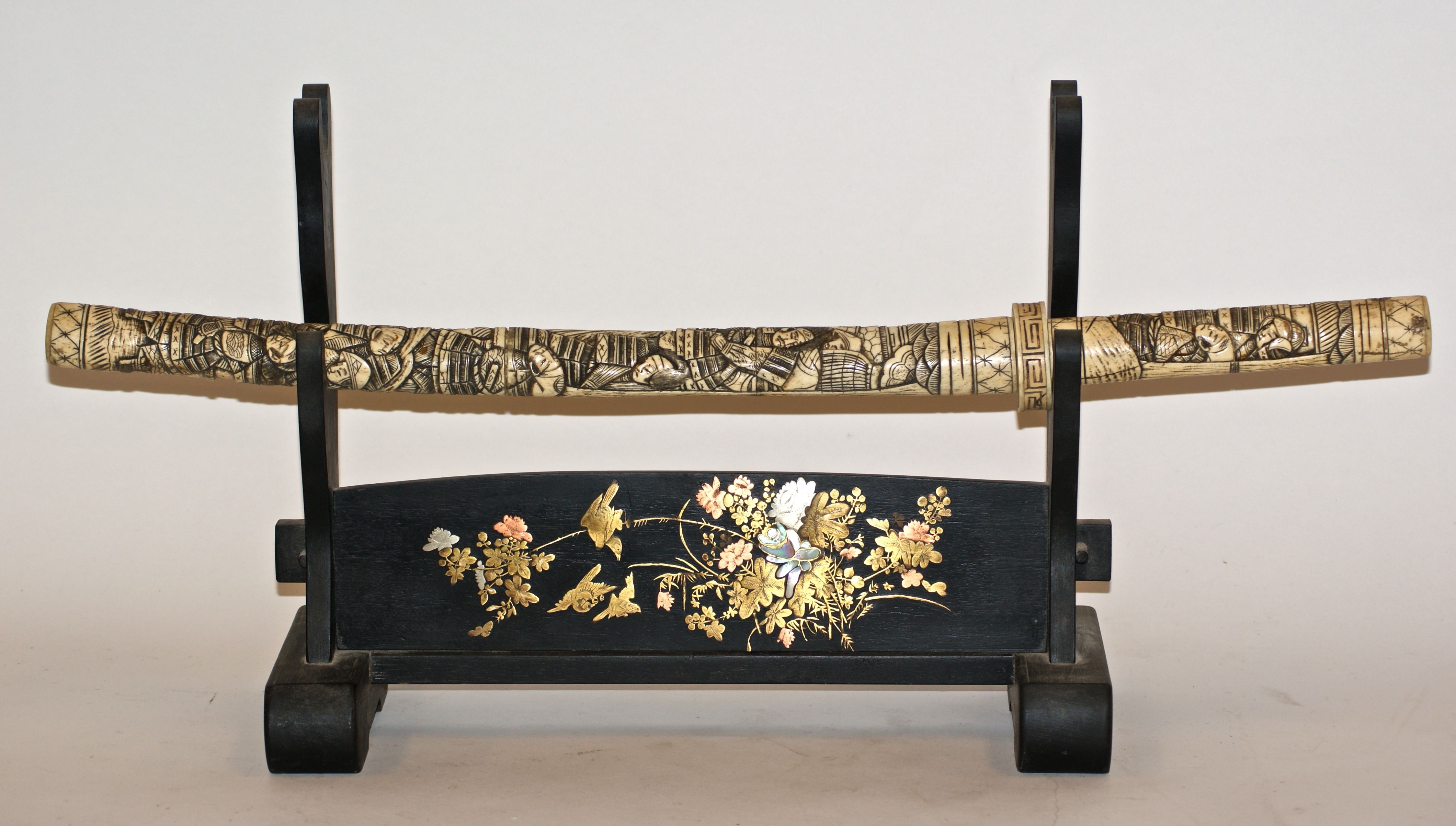 Bonhams : A Japanese ivory cased sword, 19th century