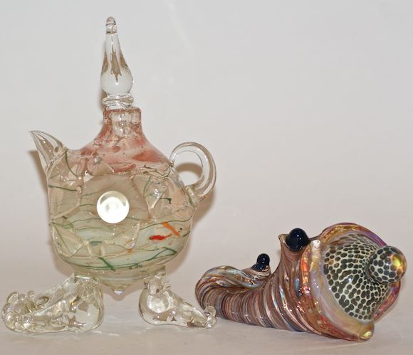 Bonhams : Two Modern Glass sculptures by Richard Clements